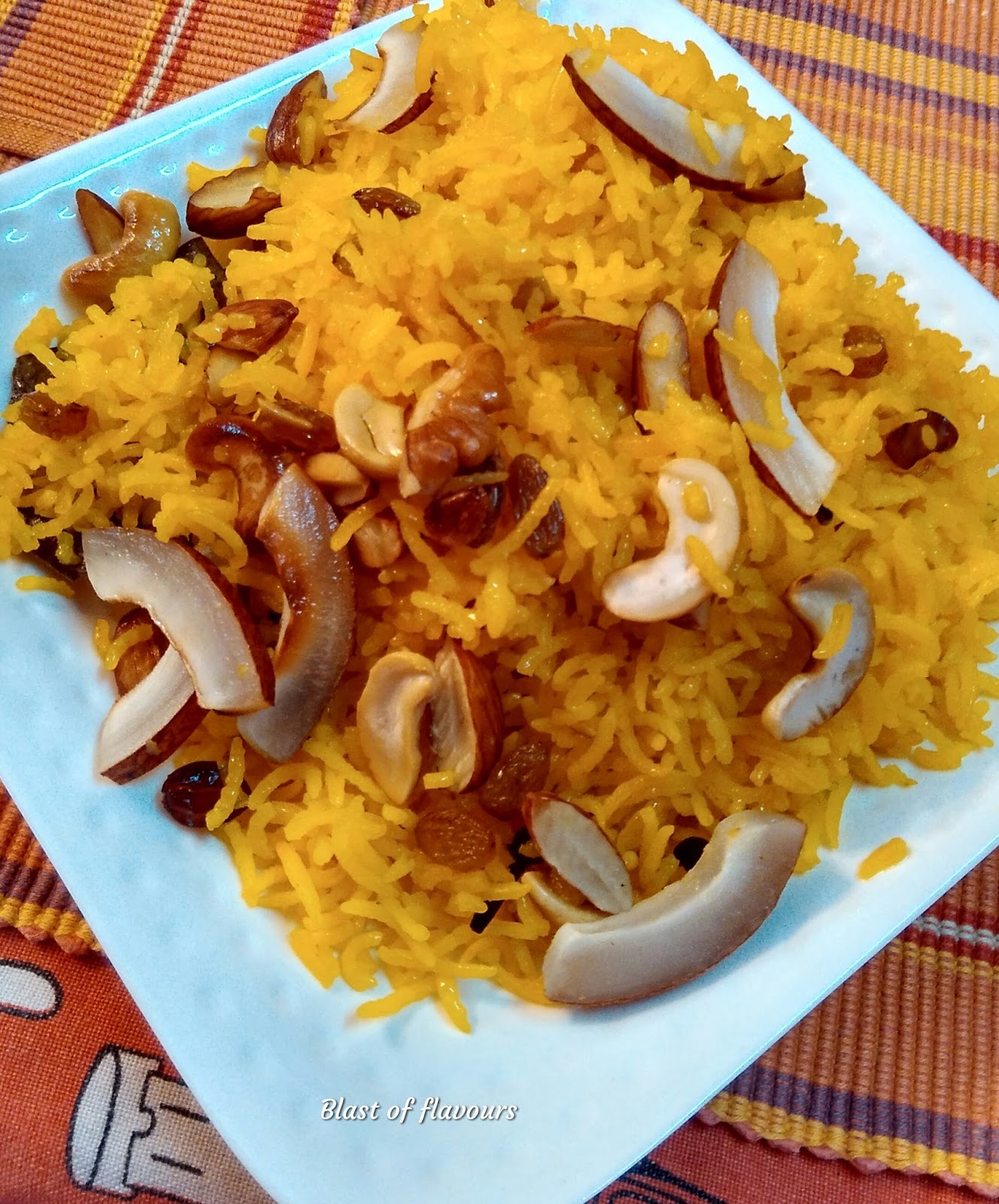 Sweet Saffron Rice/Meethe Chawal | Blast Of Flavours