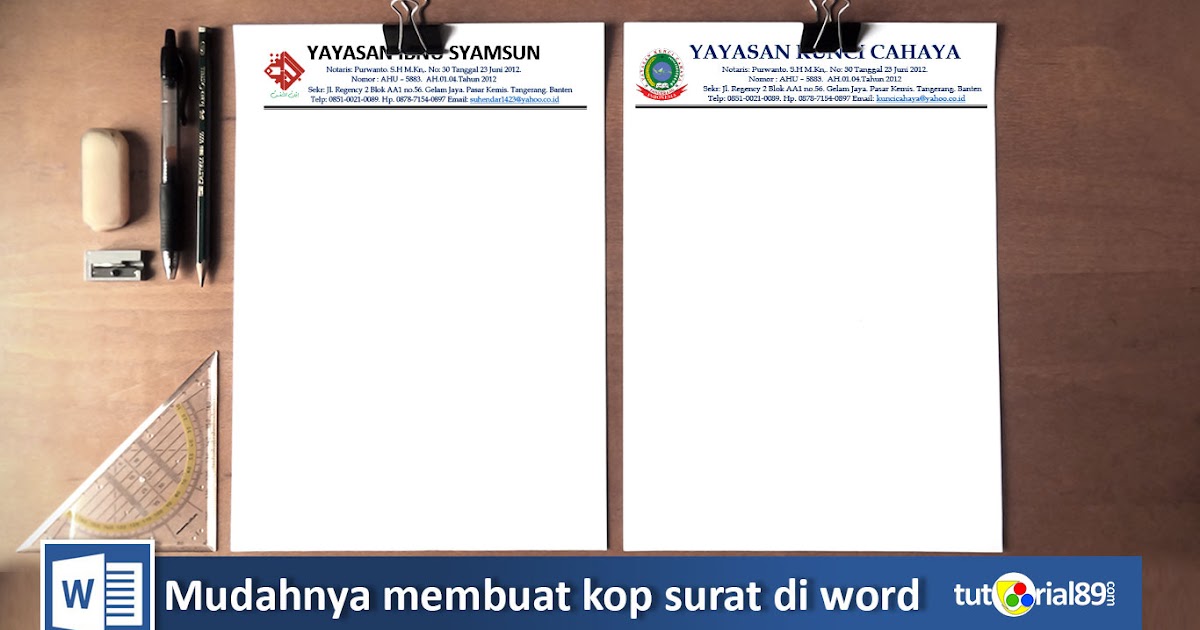 Cara Membuat Kop Surat Photoshop - Delinewstv