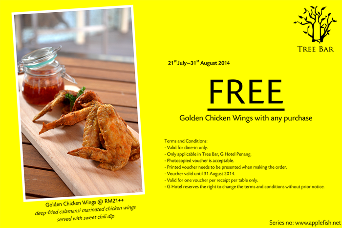 月光下のApplefish: Tree Bar @ G Hotel, Persiaran Gurney, Penang