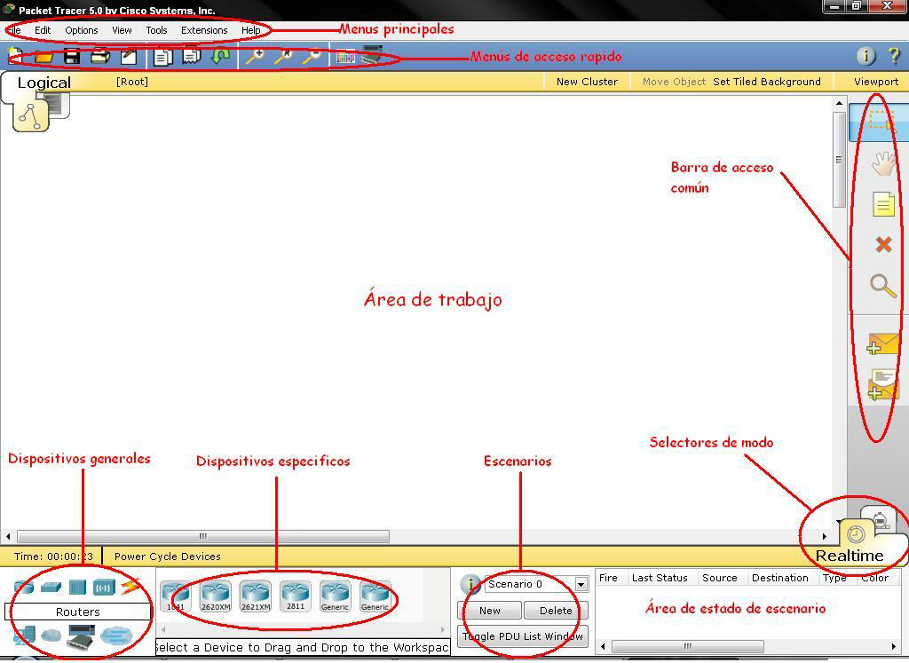 Icas: Herramientas en Packet Tracer.