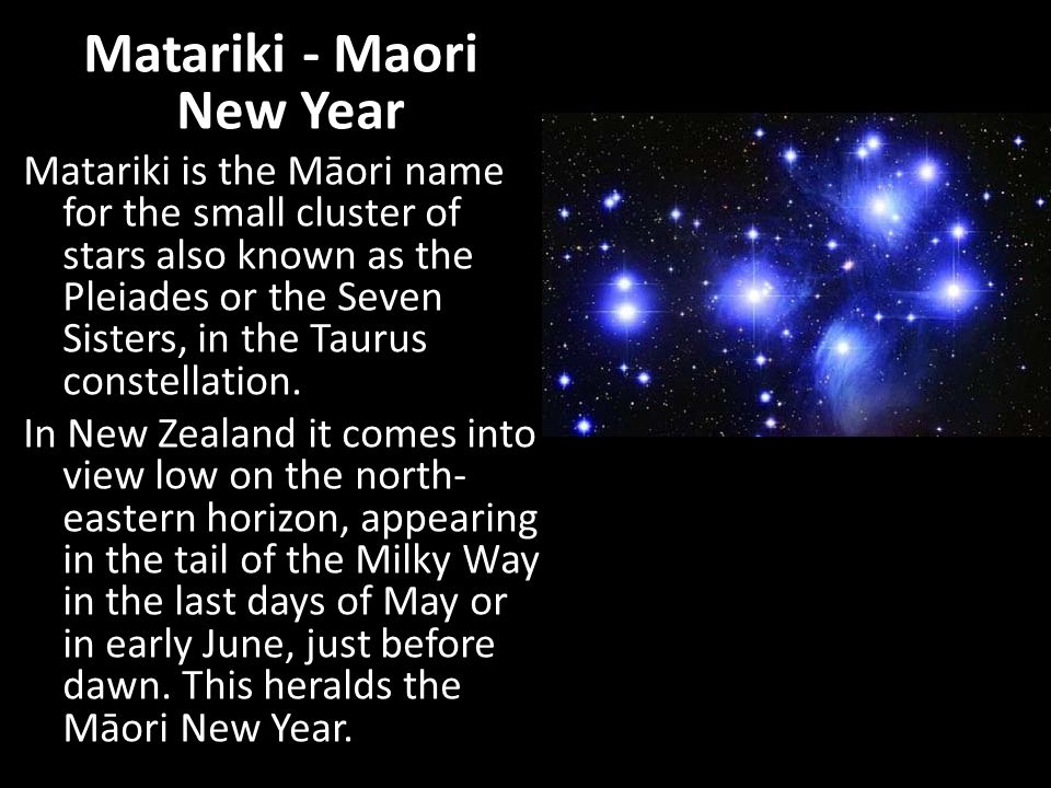 Matariki arrival