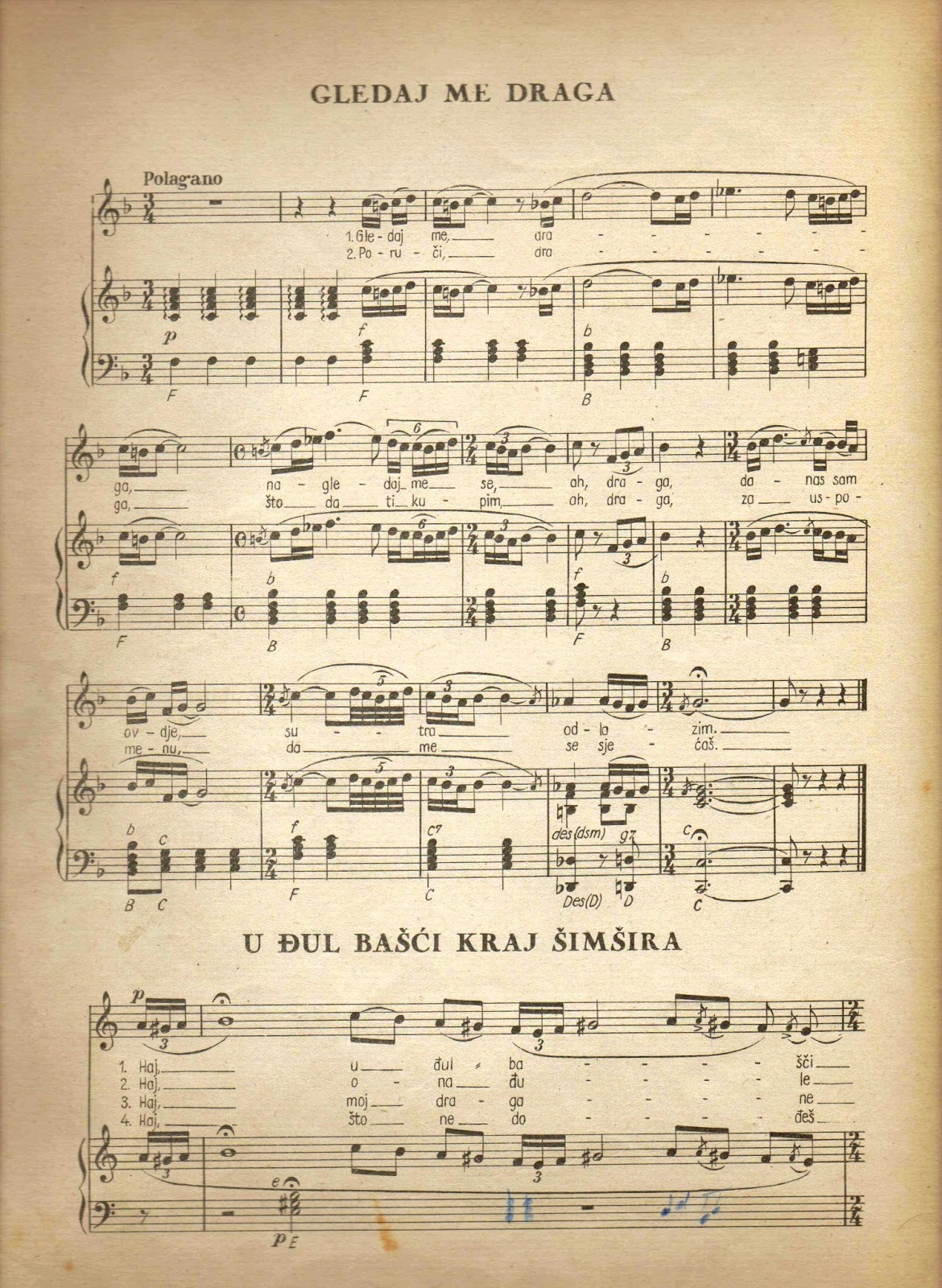 Kapacitet motora: Note narodnih pjesama za harmoniku