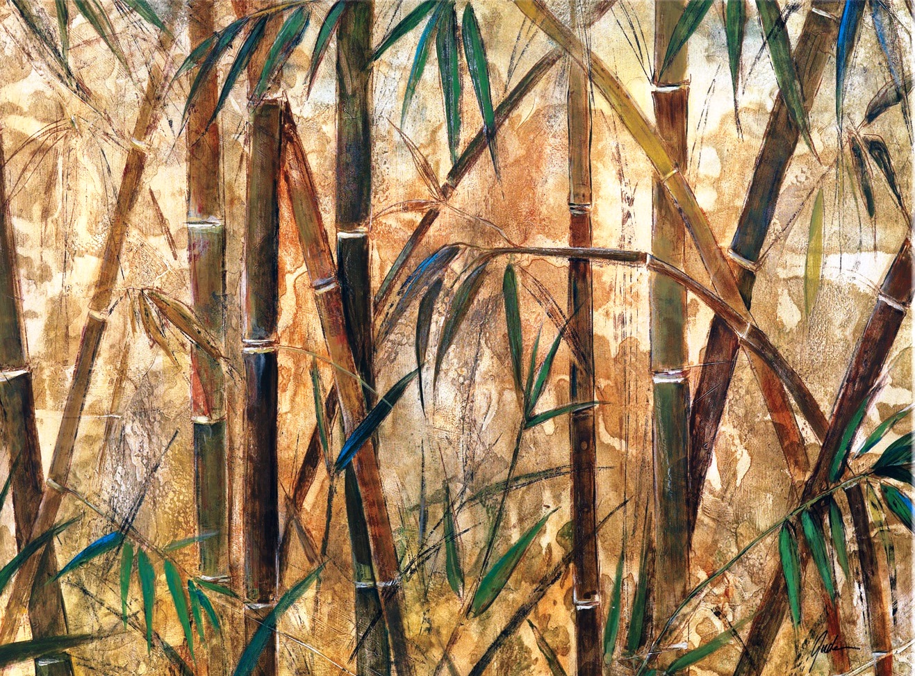 El arte es su máxima expresión : Guadual al óleo