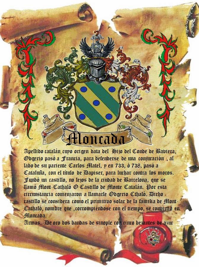 apellidolandia: Escudo familiar Moncada Merino