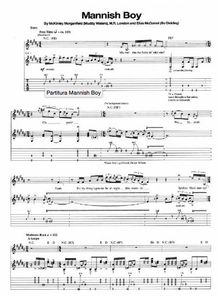 Jimi Hendrix - Mannish Boy | Partituras para Guitarra