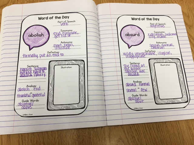 A Deeper Look into Word of the Day | Hillary's Teaching Adventures