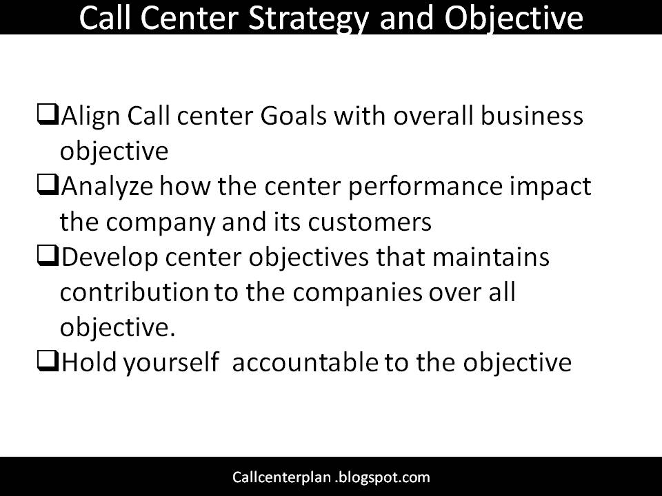 Call Center Solutions : Call Center Strategy and Objective