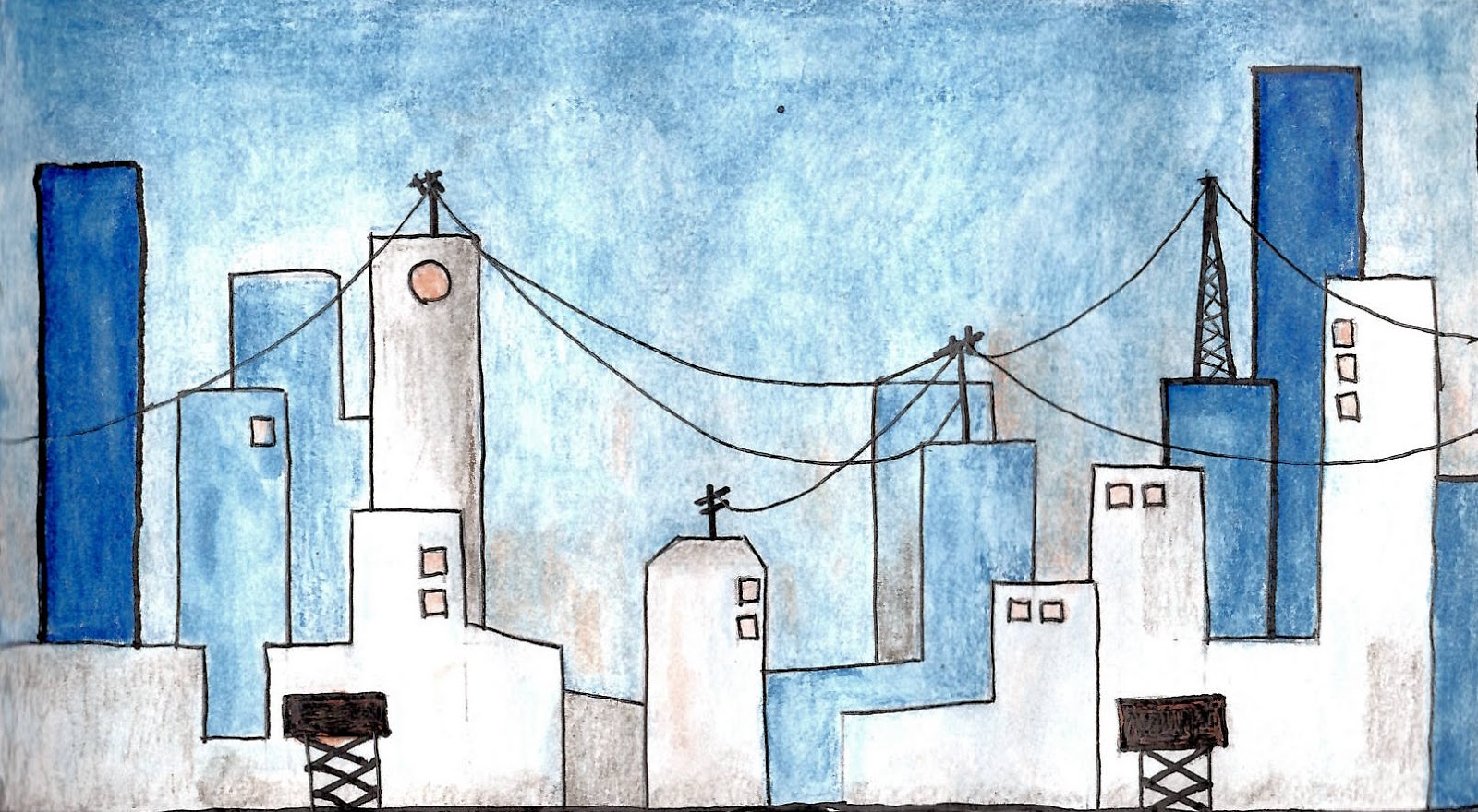 Simple Cityscape Drawings