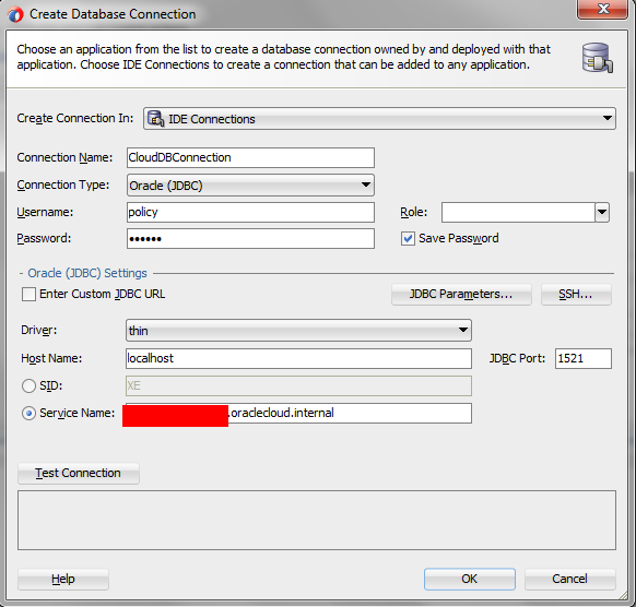 Rohan Walia S Tech Blog Create Oracle Cloud Database Connection In Jdeveloper 12 2 1
