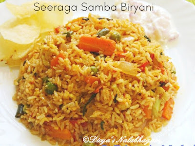 Seeraga Samba Vegetable Biryani - Divya's Nalabhagam