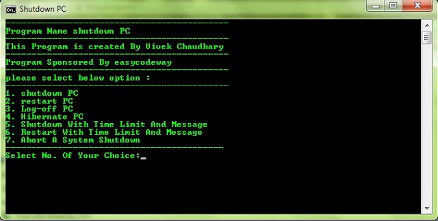 shutdown your friends computer using command prompt.