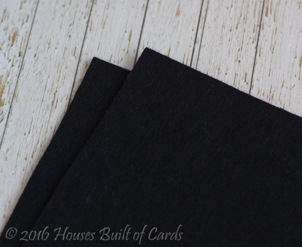Houses Built of Cards: SSS Felt, Cardstock, and Ink Comparison