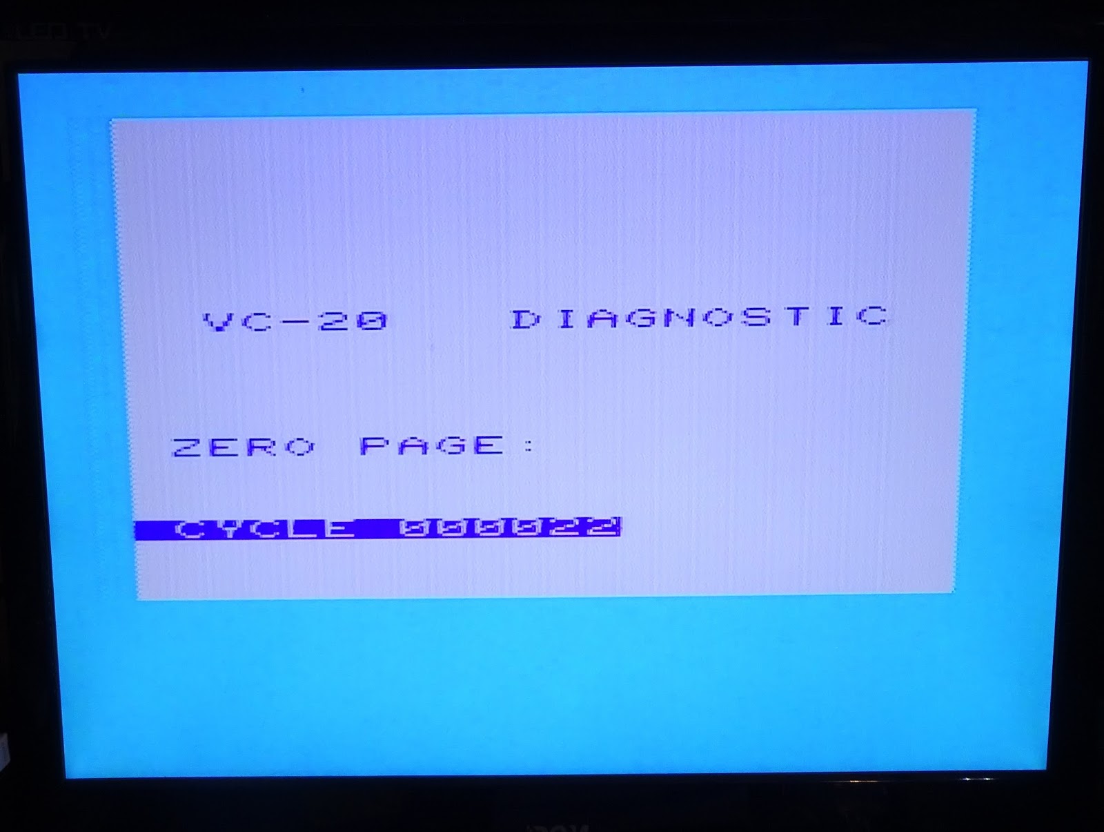 Tynemouth Software: VIC20 Diagnostic Cartridge