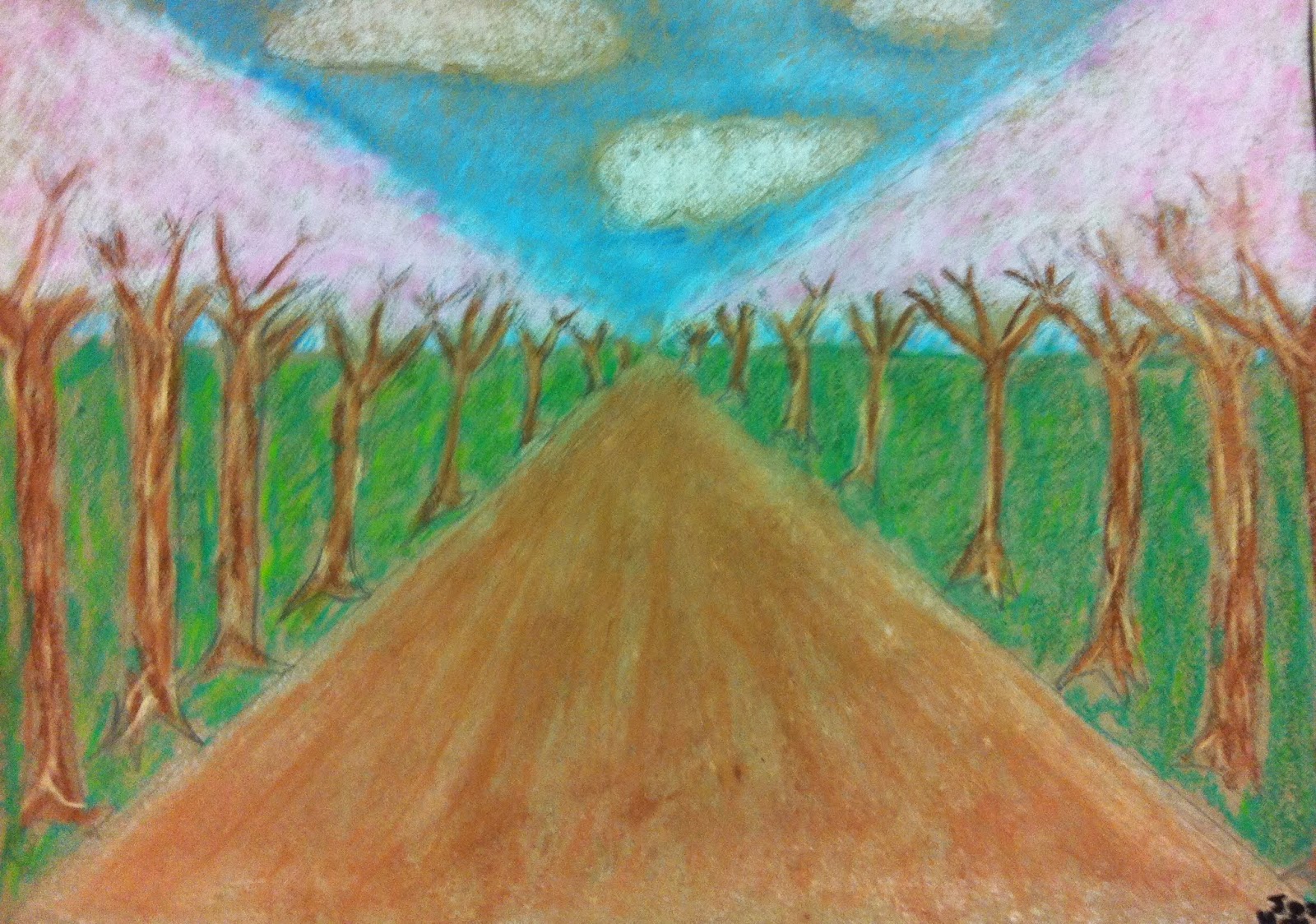 My Wishes are Horses...: One Point Perspective Trees