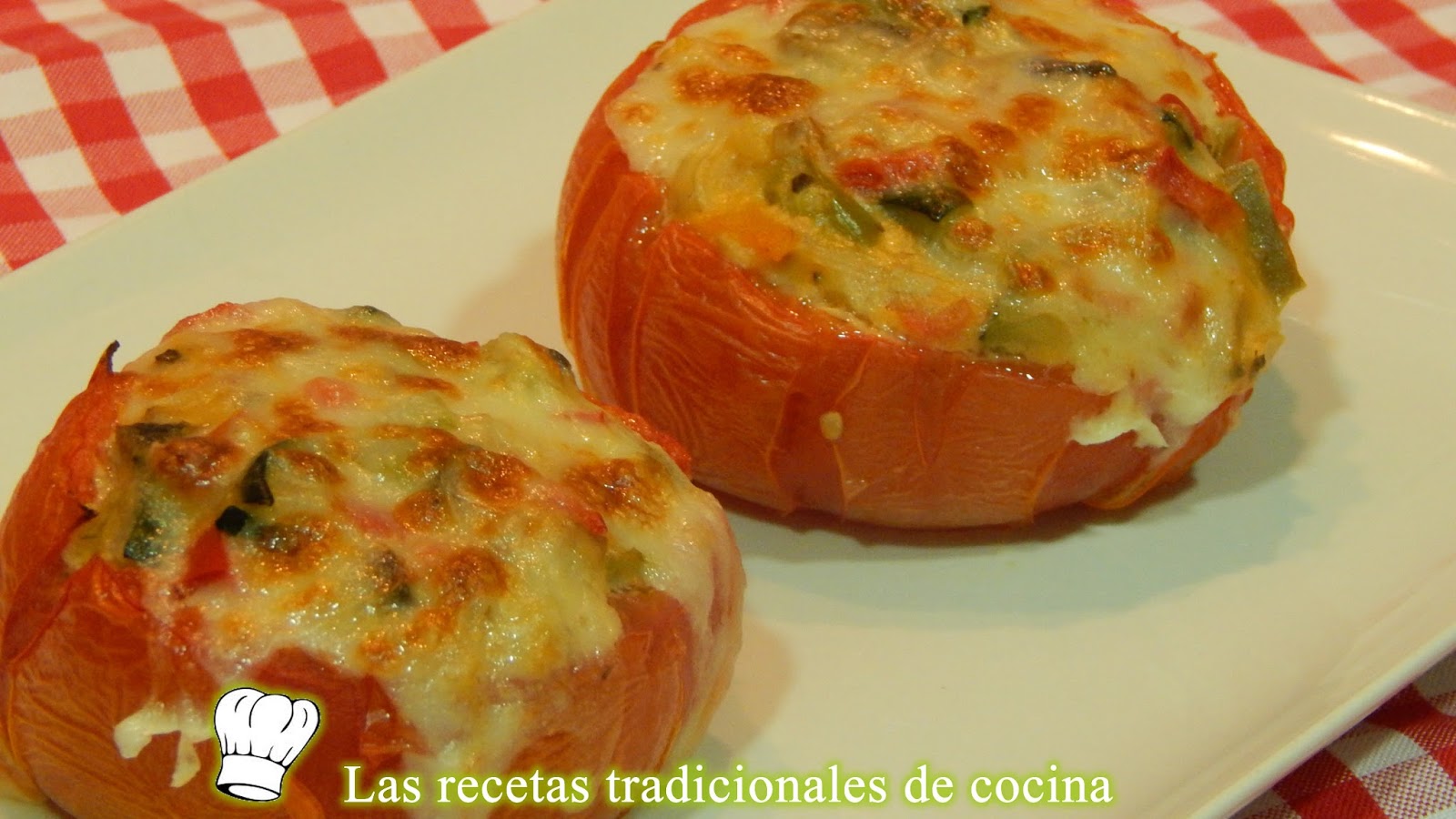 Receta de tomates rellenos de verduras al horno
