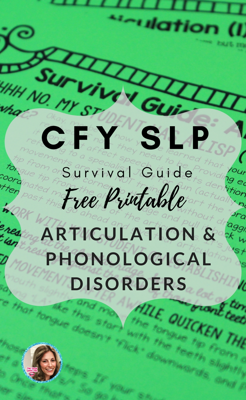 SLP CFY | Articulation Speech Therapy Guide