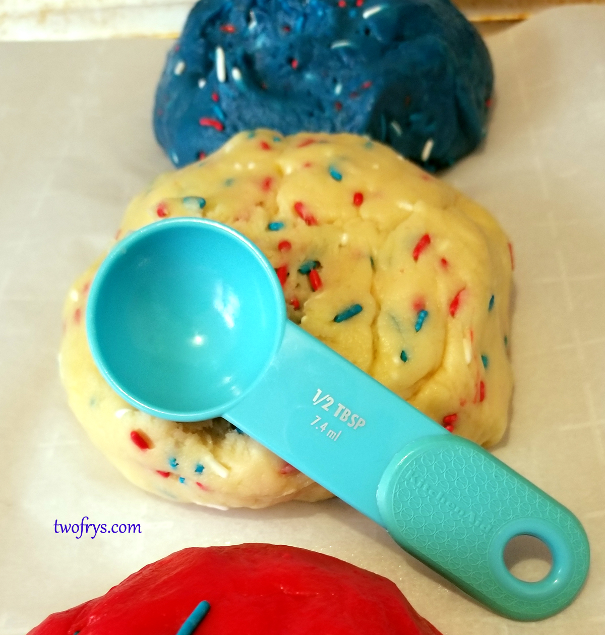 Two Frys: Patriotic Sprinkle Cream Cheese Cookies