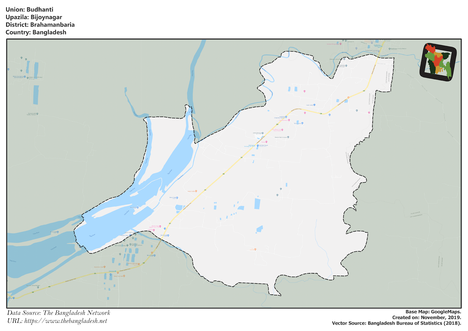 Budhanti Union, Brahmanbaria