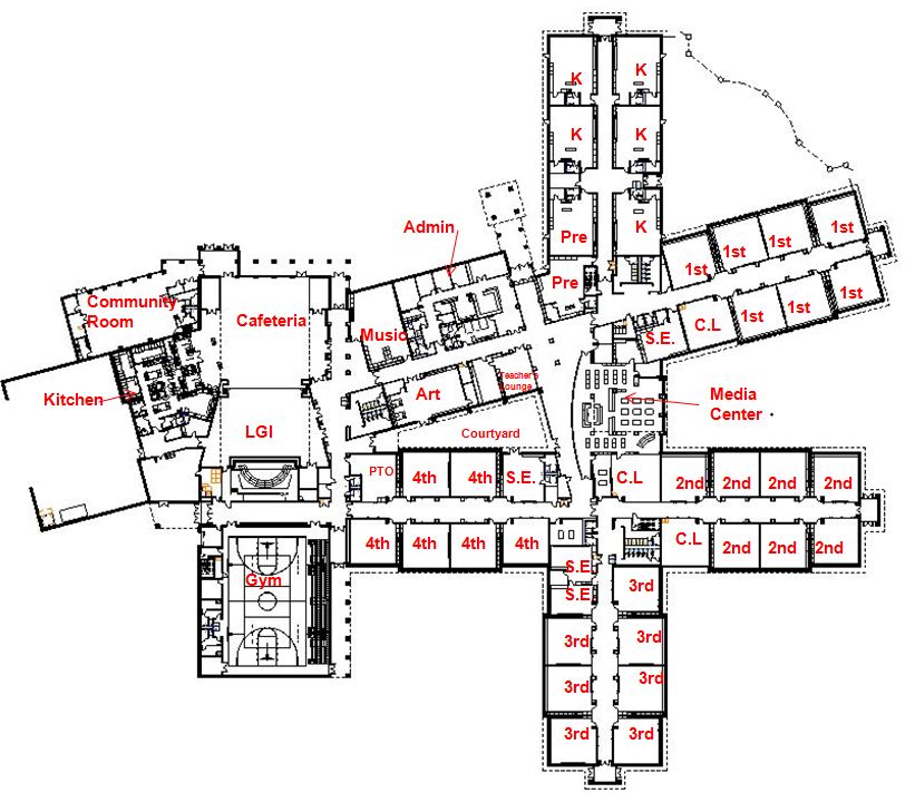 Protsman Elementary School - Design Concepts: Building Floor Plan