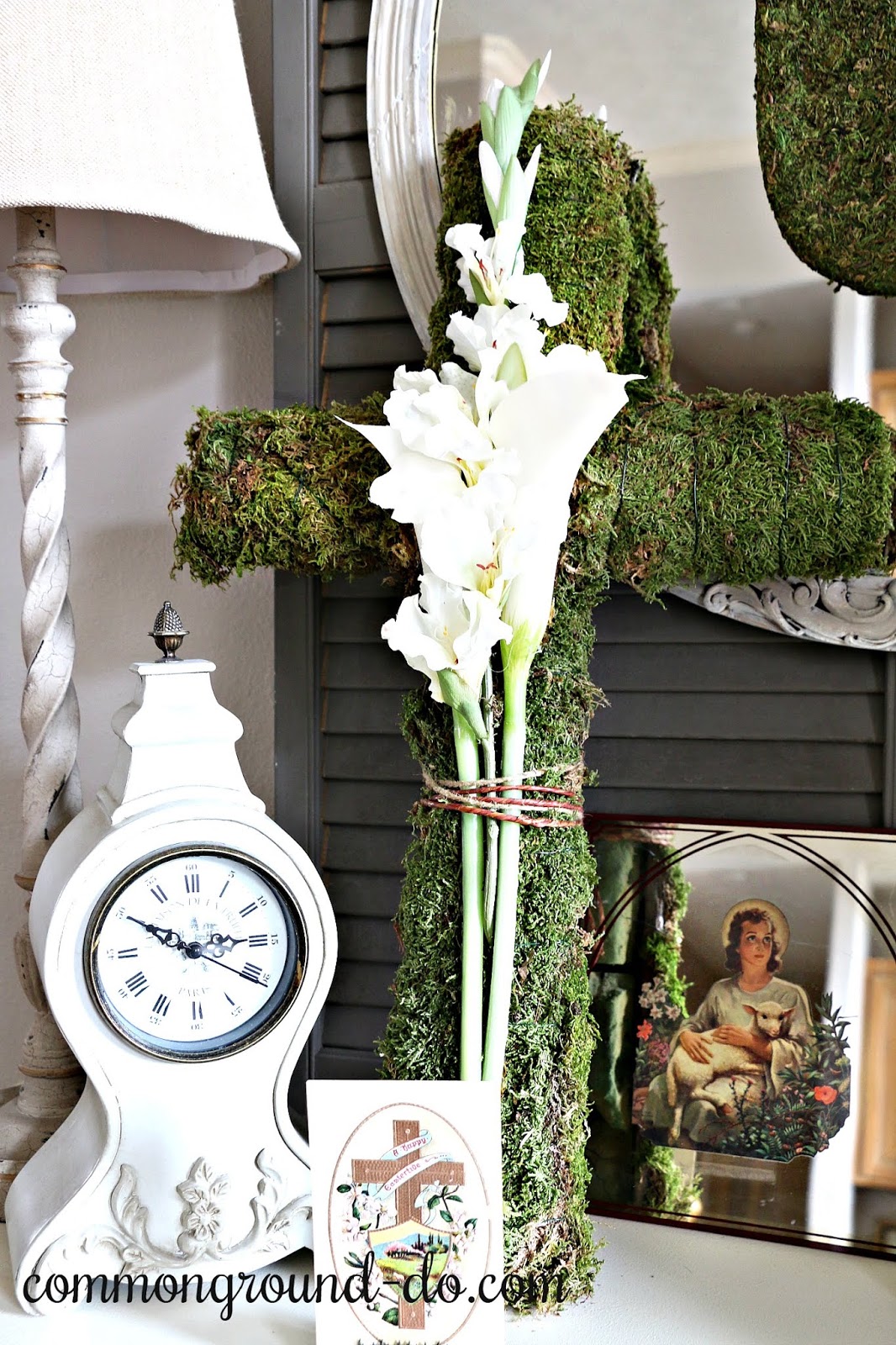 common ground : Moss Covered Cross in the Entry