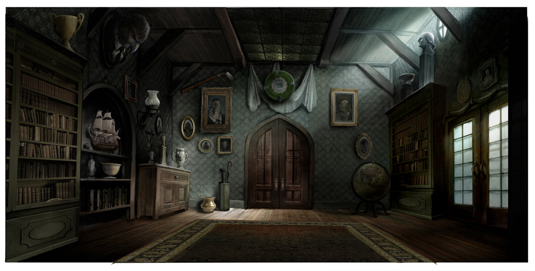 Jim Martin Concept Art: Rango, building interior