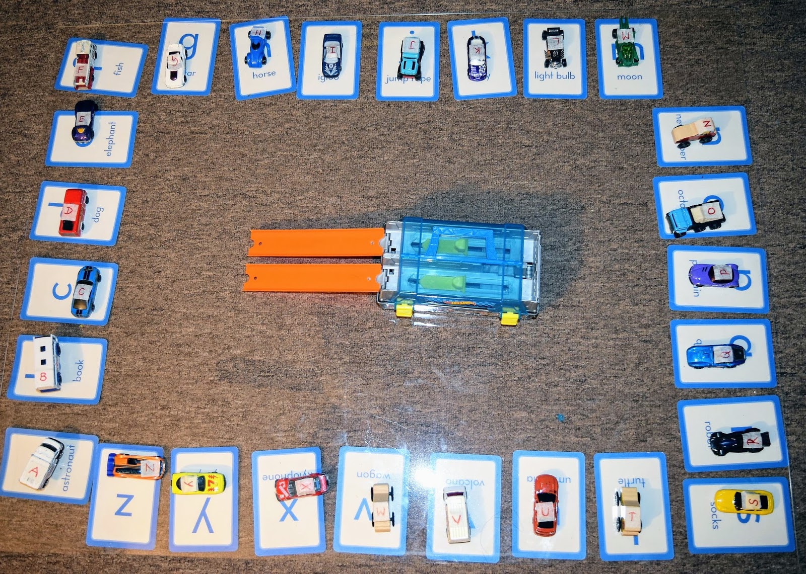 Sindhu's cocoon: Alphabet Parking lot : Match uppercase with lowercase ...