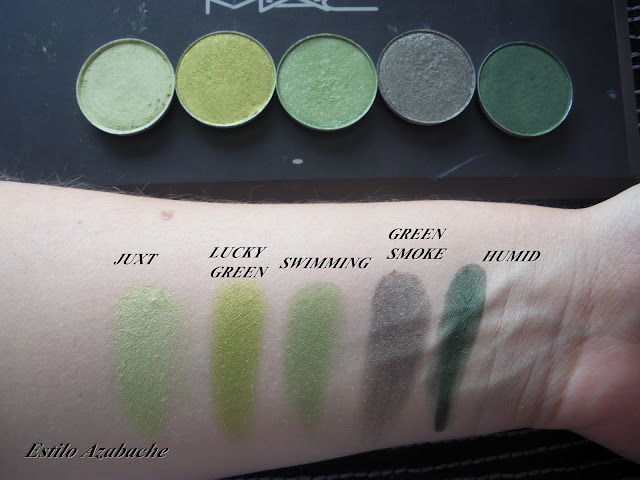 Estilo Azabache: SOMBRAS DE MAC (verdes y azules)