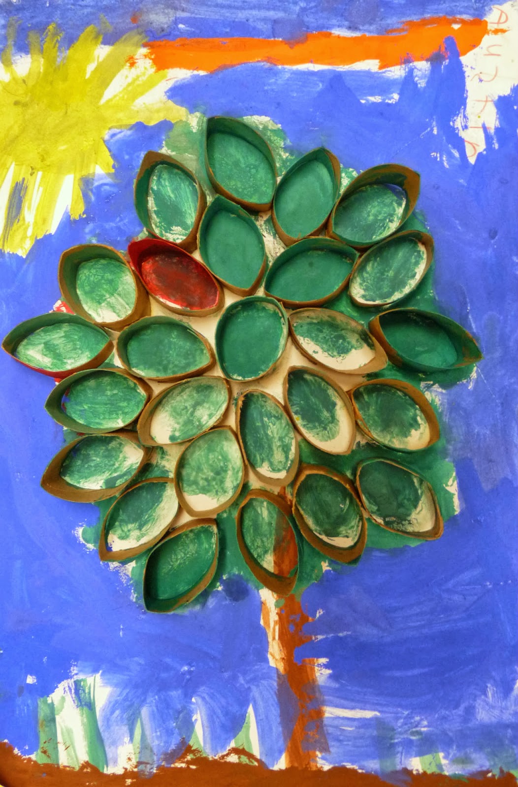 Art. Paper. Scissors. Glue!: Towel Paper Roll Trees