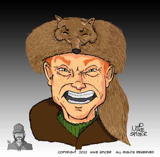 Mike Spicer Cartoonist / Caricaturist.: Scott Farkus. See ? Yellow eyes.