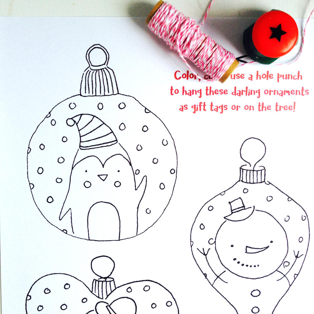 Linzer Lane: Day 2: Color Your Own Christmas Tree Ornaments Giveaway