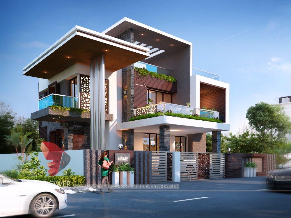 Ultra Modern Home Designs | Home Designs: Superb 3D Design Rendering of ...