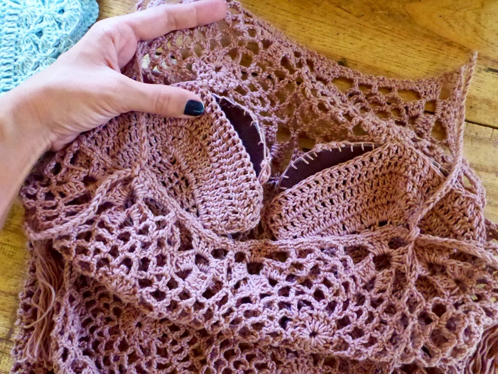 Crocheted Bra With Insertspads