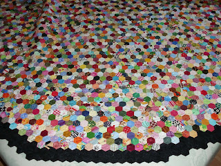 espe patchwork: Colcha mini hexágons