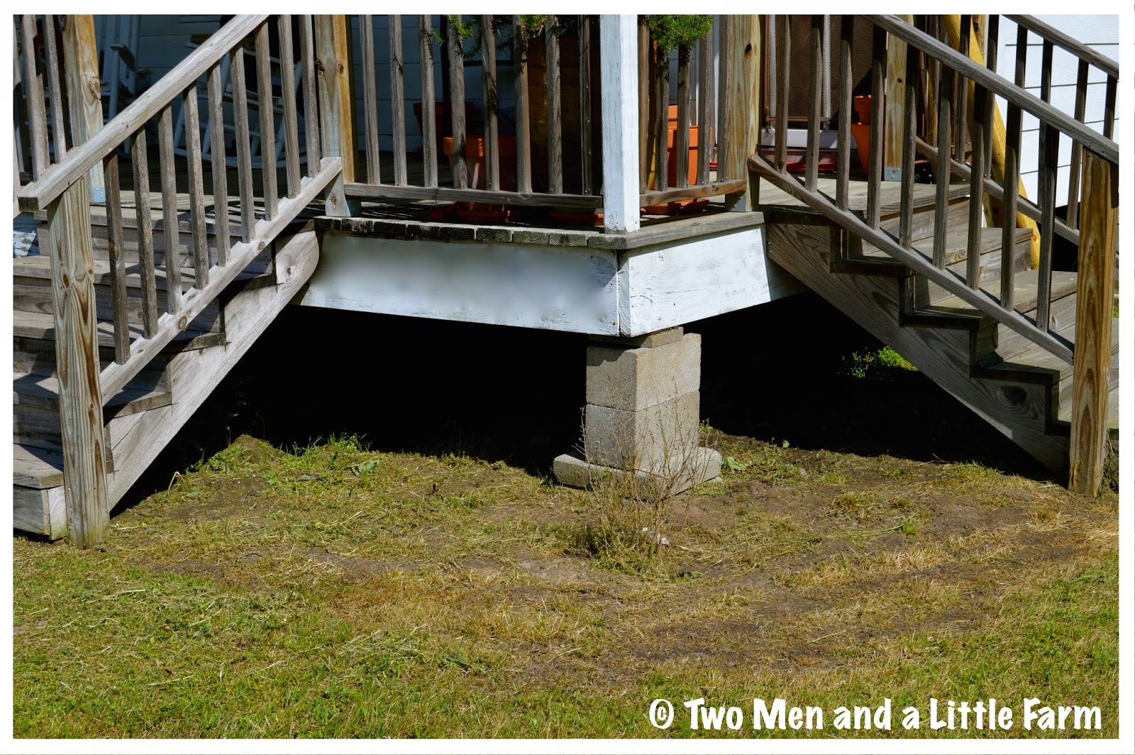 Two Men and a Little Farm: LANDSCAPE TIMBER FLOWER BED