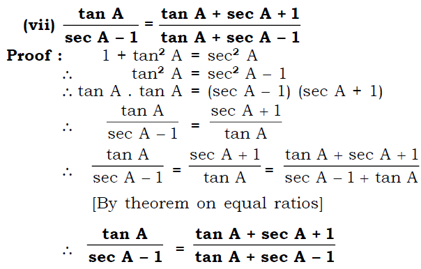 OMTEX CLASSES: (vii) tanA/(secA-1) = (tanA+sec A+1)/(tan A+sec A-1)