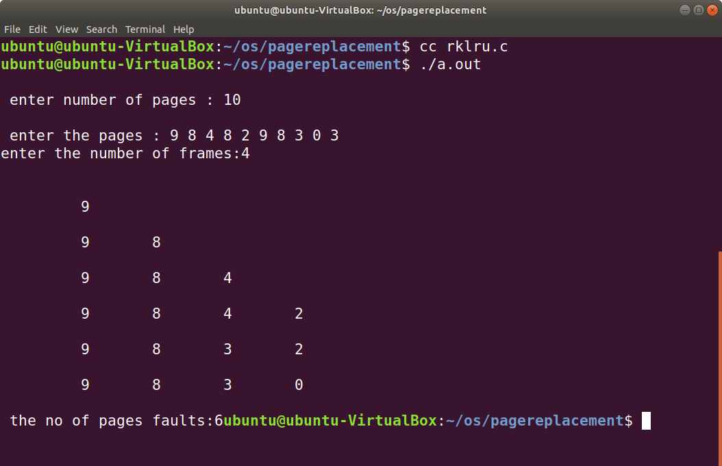 Operating System: Page Replacement Algorithms - LRU Operating System: Page Replacement Algorithms - LRU