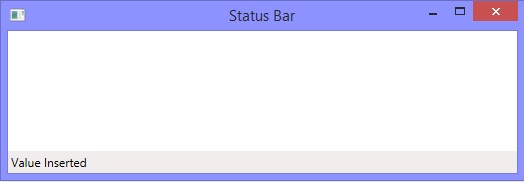 Computer Programming Status Bar Control Wpf