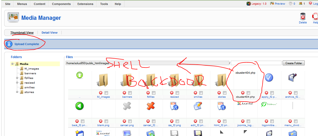 Berbagai macam cara upload shell backdoor pada joomla