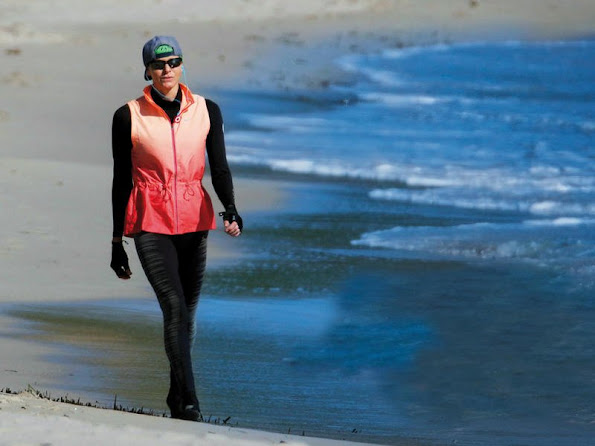 Princess Charlene and her children on the beach in Corsica