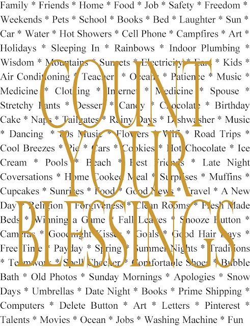 DIY Party Mom: Count Your Blessings Thanksgiving Print