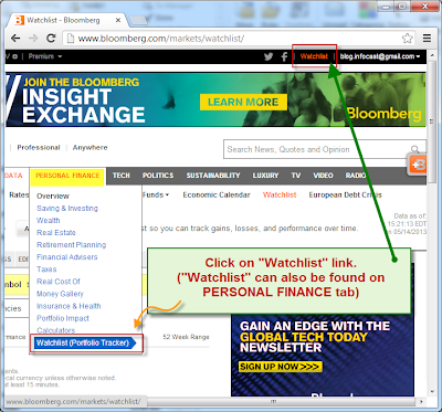 Investment Business & Personal Finance: Setting up Bloomberg Portfolio ...