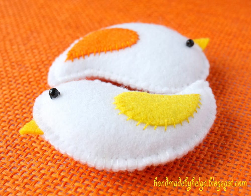 Handmade by Helga: Felt Bird Ornaments