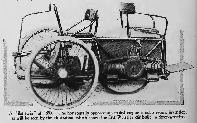 Primer tri-coche Austin-Wolseley, de 1895.