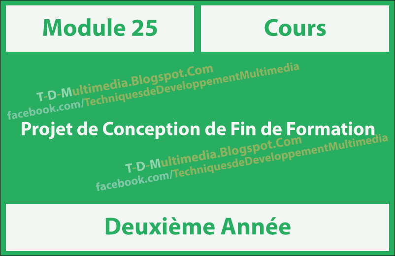 Module 25: Projet de Conception de Fin de Formation ~ Techniques de ...