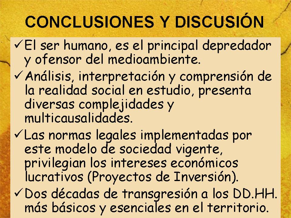 Defensa del Medio Ambiente de Arica y Parinacota: Conclusiones Estudio ...