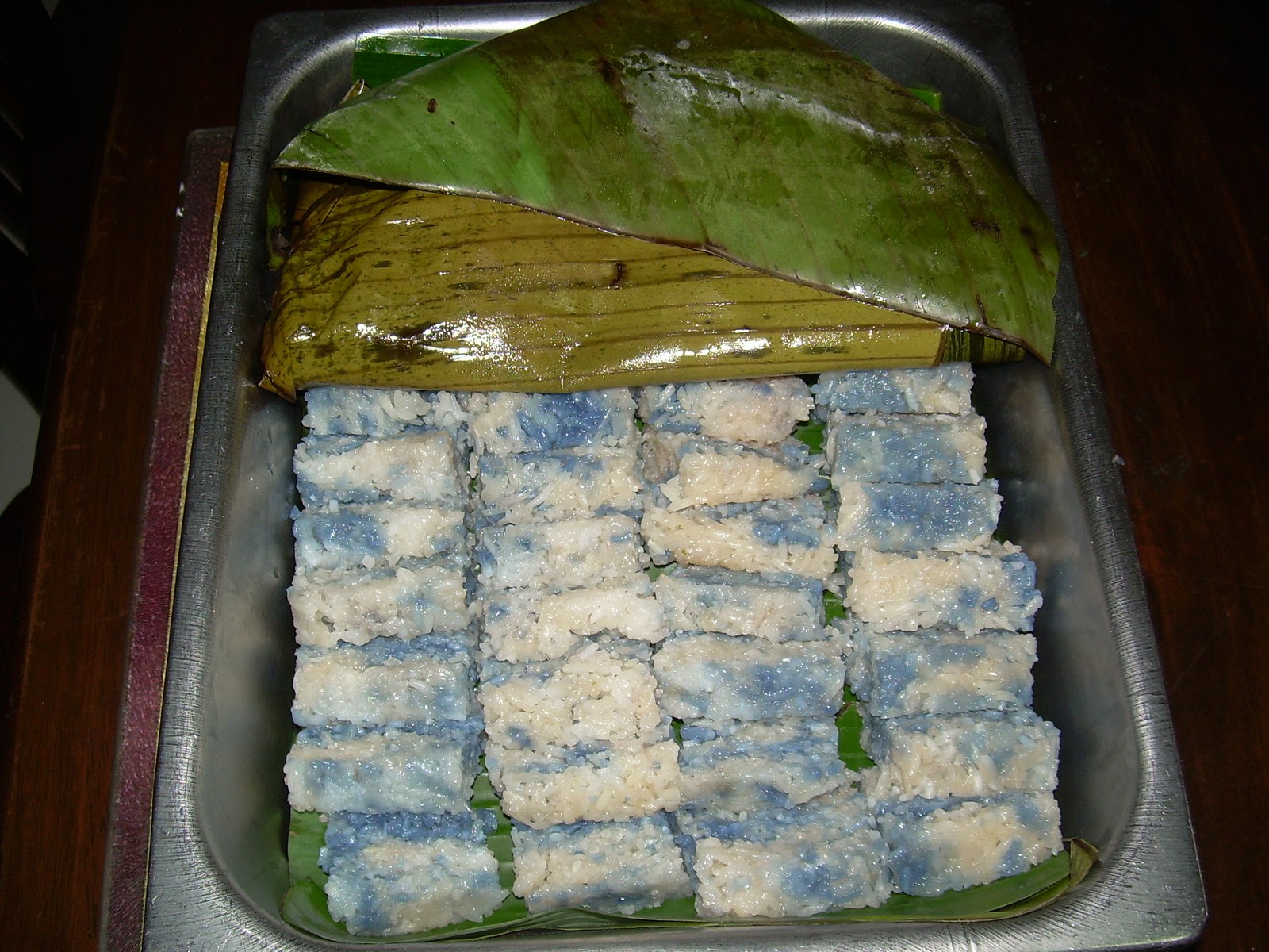 Healthy Living: Pulut Tatal / Pulut Tekan Recipe蓝花糕食谱