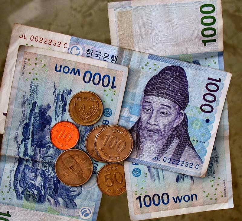 Stock Pictures Won The South Korean Currency Stock Pictures Won The South Korean Currency
