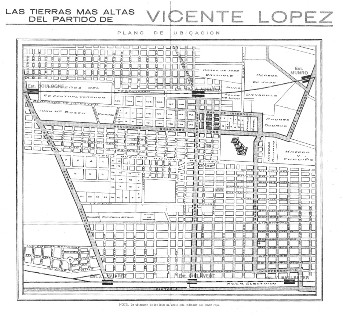 Villa Adelina-Su Gente y Su Historia: Venta de Lotes - 1943