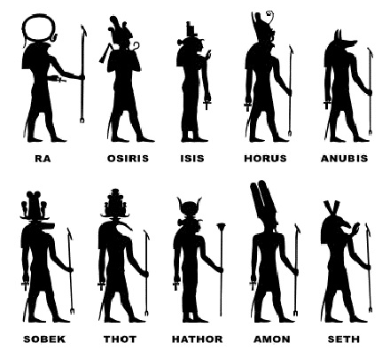 The nine gods in ancient Egyptian legends