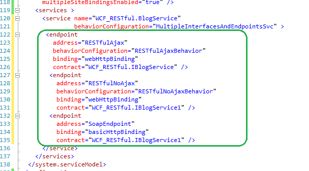 The ASP.NET MVC Club: How to expose a WCF Service through many endpoints and multiple bindings